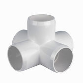 5 Way X PVC Fitting