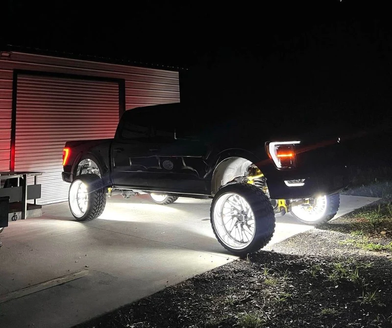 10 Row High Intensity Pure White Wheel Lights | FORDSIXFO LIGHTING