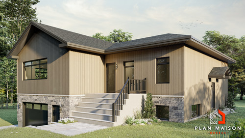 Plan de maison avec garage au sous-sol | Plan Maison Québec