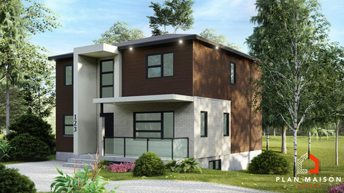 Modern house plan with 4 bedrooms | Plan Maison Québec