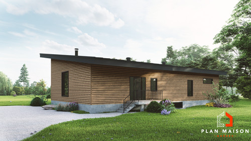 Single storey house plan with basement | Plan Maison Québec