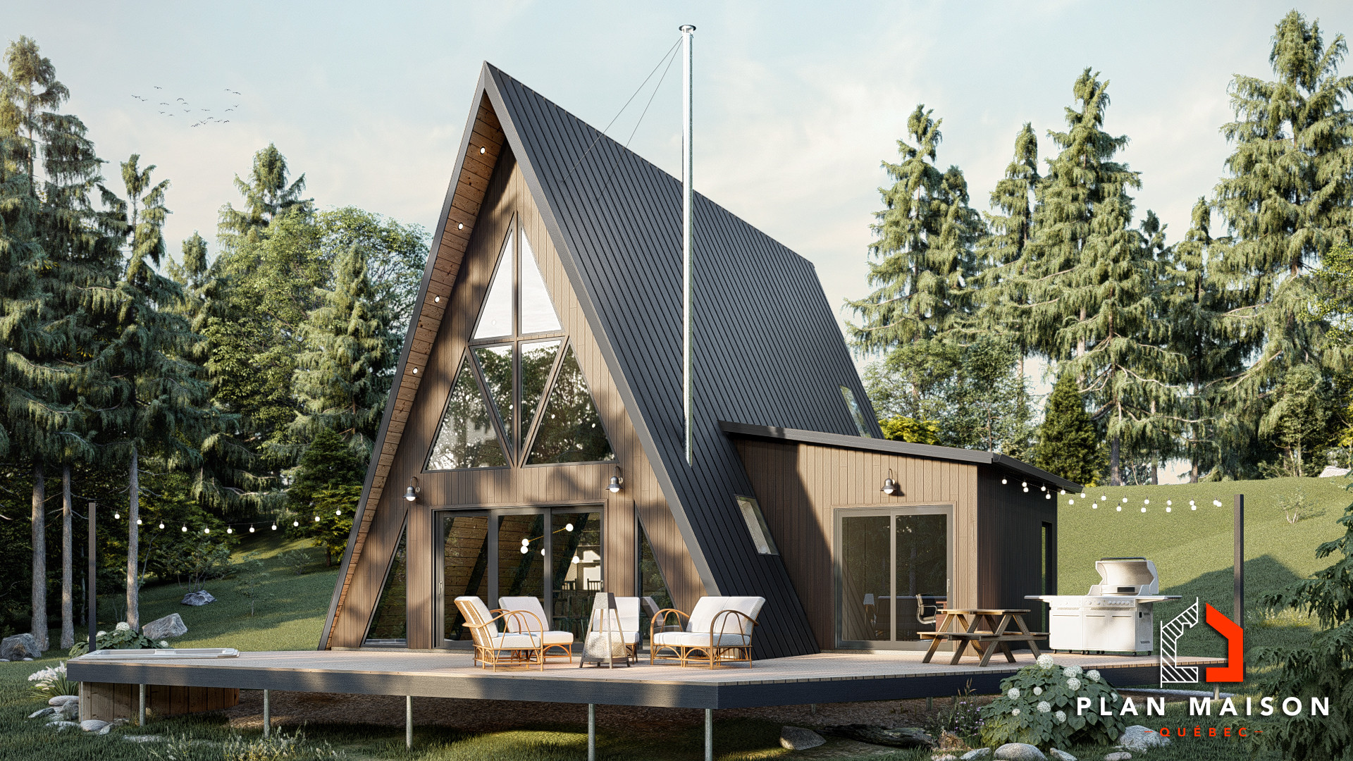 Chalet triangle | Plan Maison Québec
