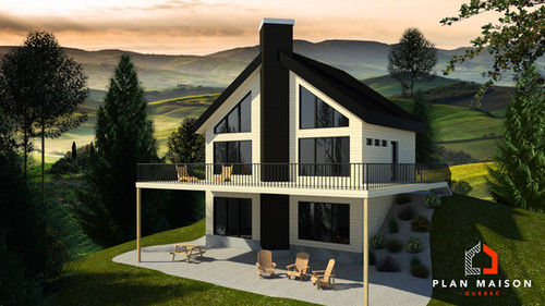 Plan maison avec balcon terrasse | Plan Maison Québec
