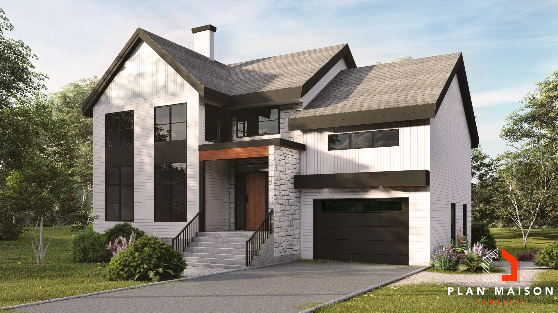 1 story 4 bedroom house plan | Plan Maison Québec