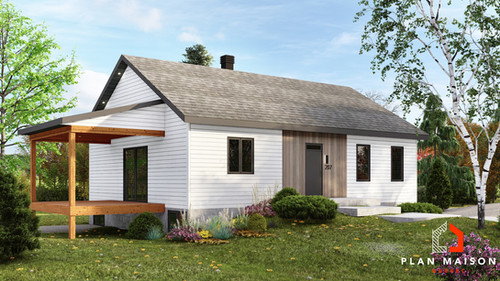 Maison avec terrasse couverte modèle | Plan Maison Québec