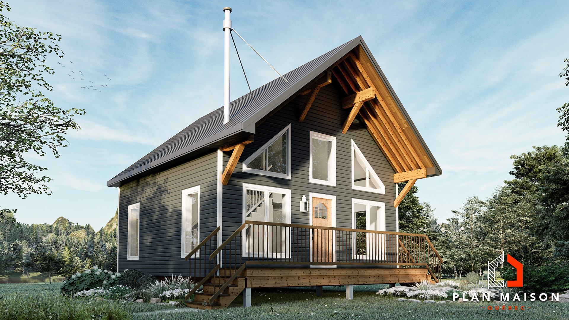 Chalet 24x24 avec mezzanine | Plan Maison Québec