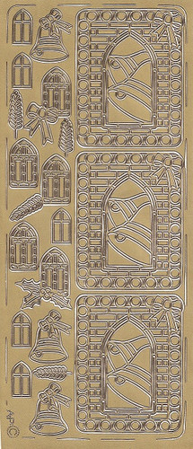 AP - Peel Off Sheet - Bells & Windows (Gold) | laneyscrafts