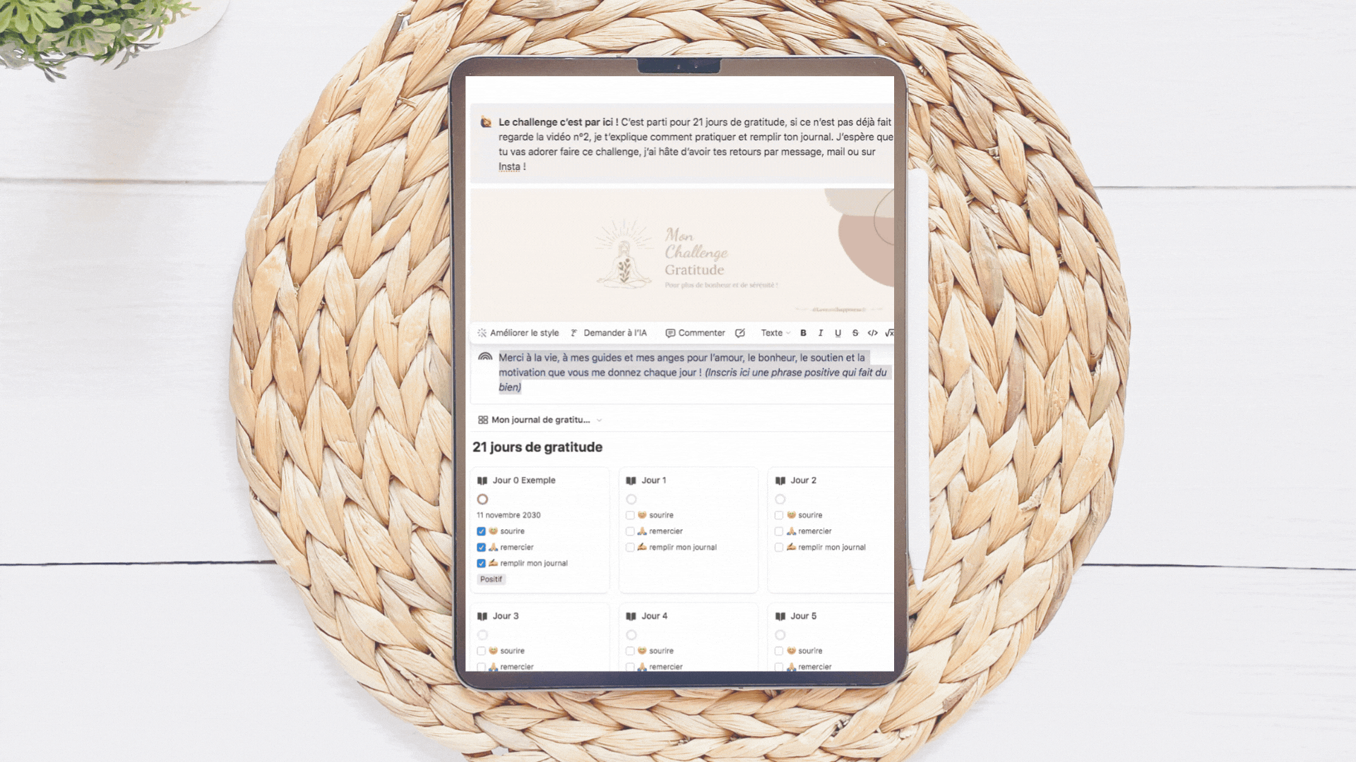 Le Journal de Gratitude Digital : Ton compagnon feel-good au quotidien