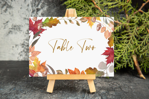 AUTUMN LEAVES TABLE NAMES / NUMBER CARDS | Bespoke Invites