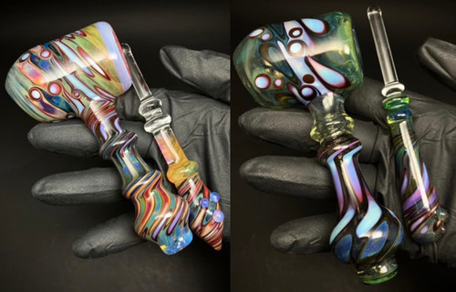 Liquid Sand Studio Colorful Hammer and Wand Hash Pipe Set | Highly Elevated