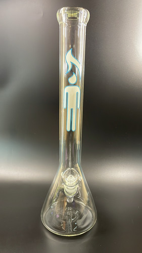 Hitman Glass 16” Beaker Bottom Bong (Flame Man Label + Downstem ...