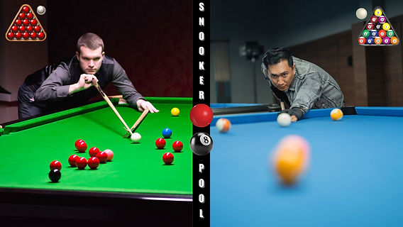 difference between a pool and snooker table