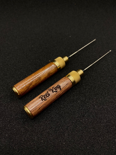 CUSTOM ENGRAVED WALNUT AND BRASS BAITING NEEDLE | Reelking