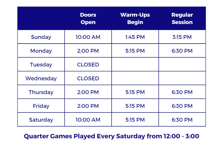 Schedule | Triangle Bingo