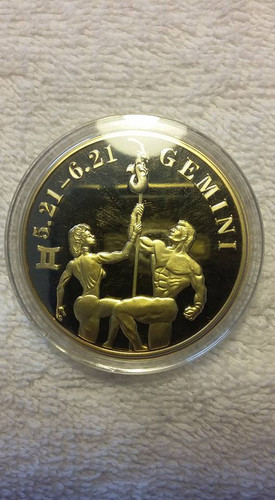 Zodiac Signs Gemini 1 oz. 24K Gold Coins | pockettreasures