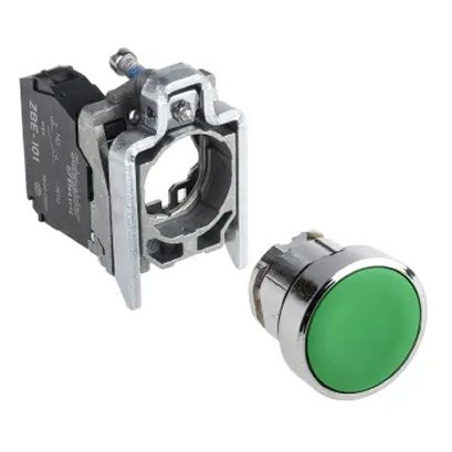 Schneider XB4BA31 Green flush pushbutton | Nesslegrove