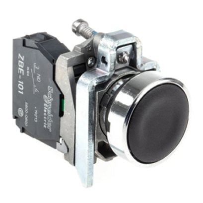Schneider XB4BA21 Black flush pushbutton | Nesslegrove