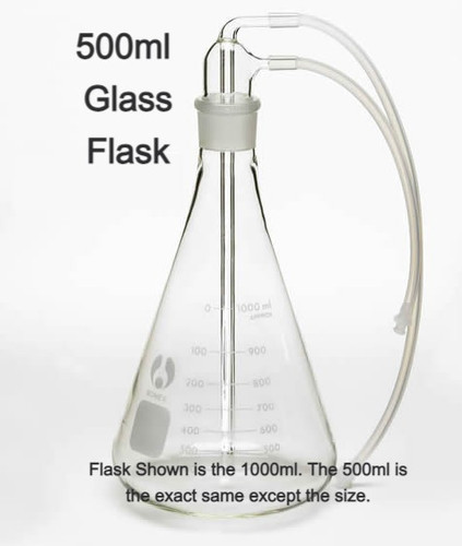 500ml Glass Flask With Tubing and Connectors | My Site