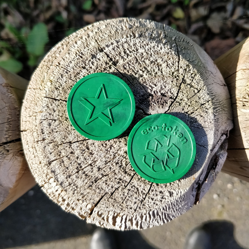 Small Green Eco Star Tokens 29mm - Pack of 500 | toucospring2017