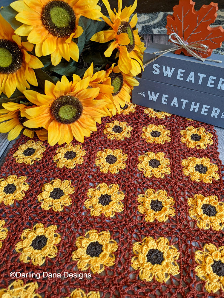 Crochet Sunflower Doily How-To