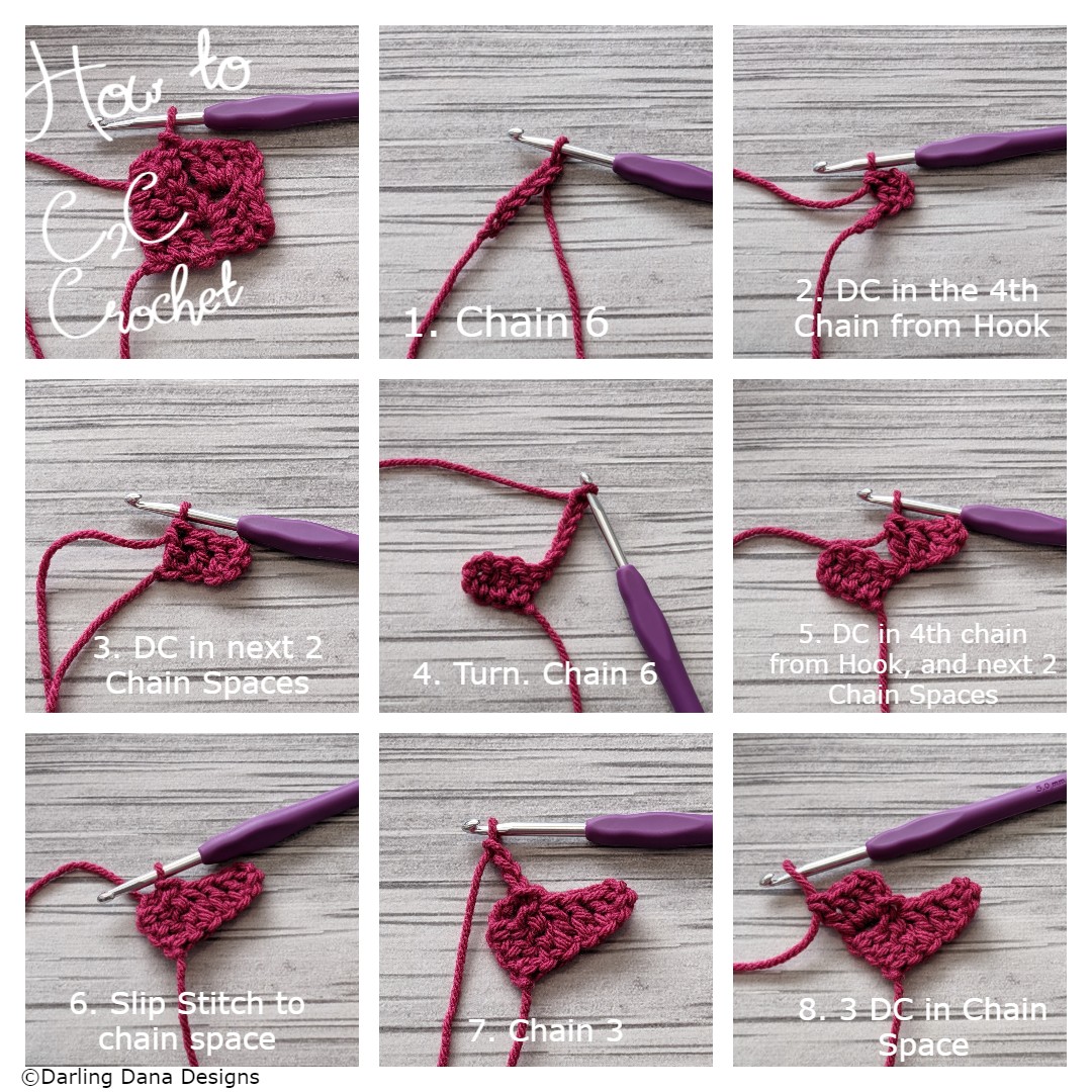How to Corner to Corner (C2C) Crochet (Video and Image Tutorial)