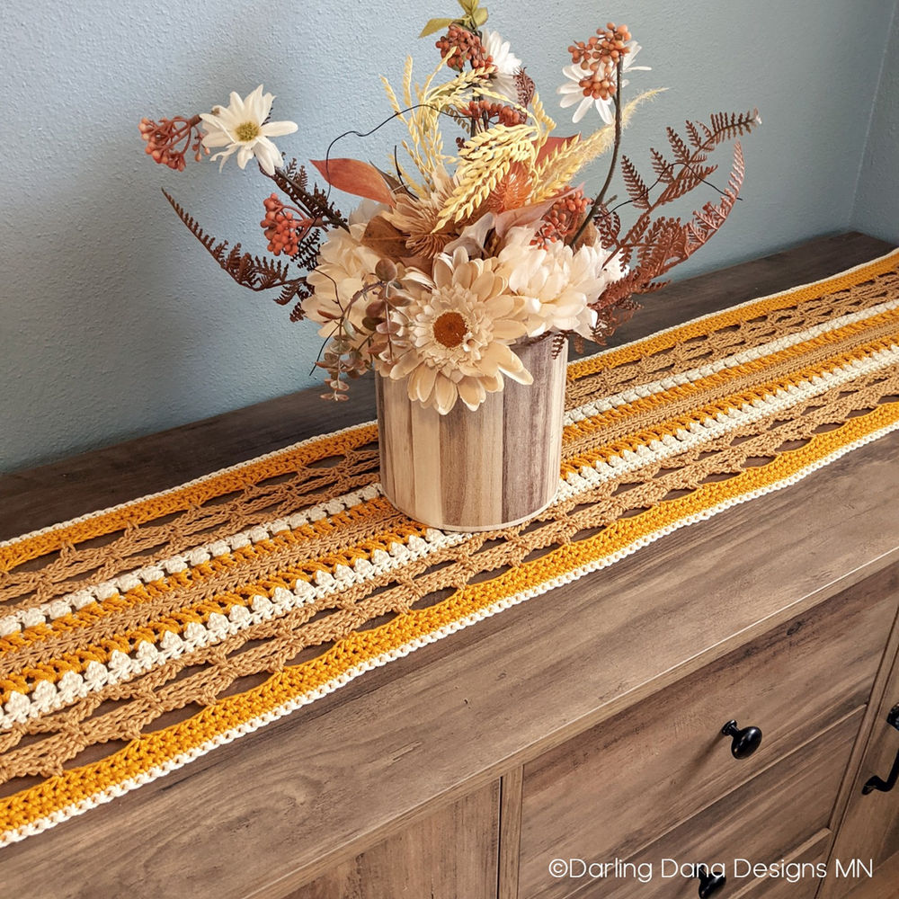 Autumn Lane Table Runner Free Crochet Pattern