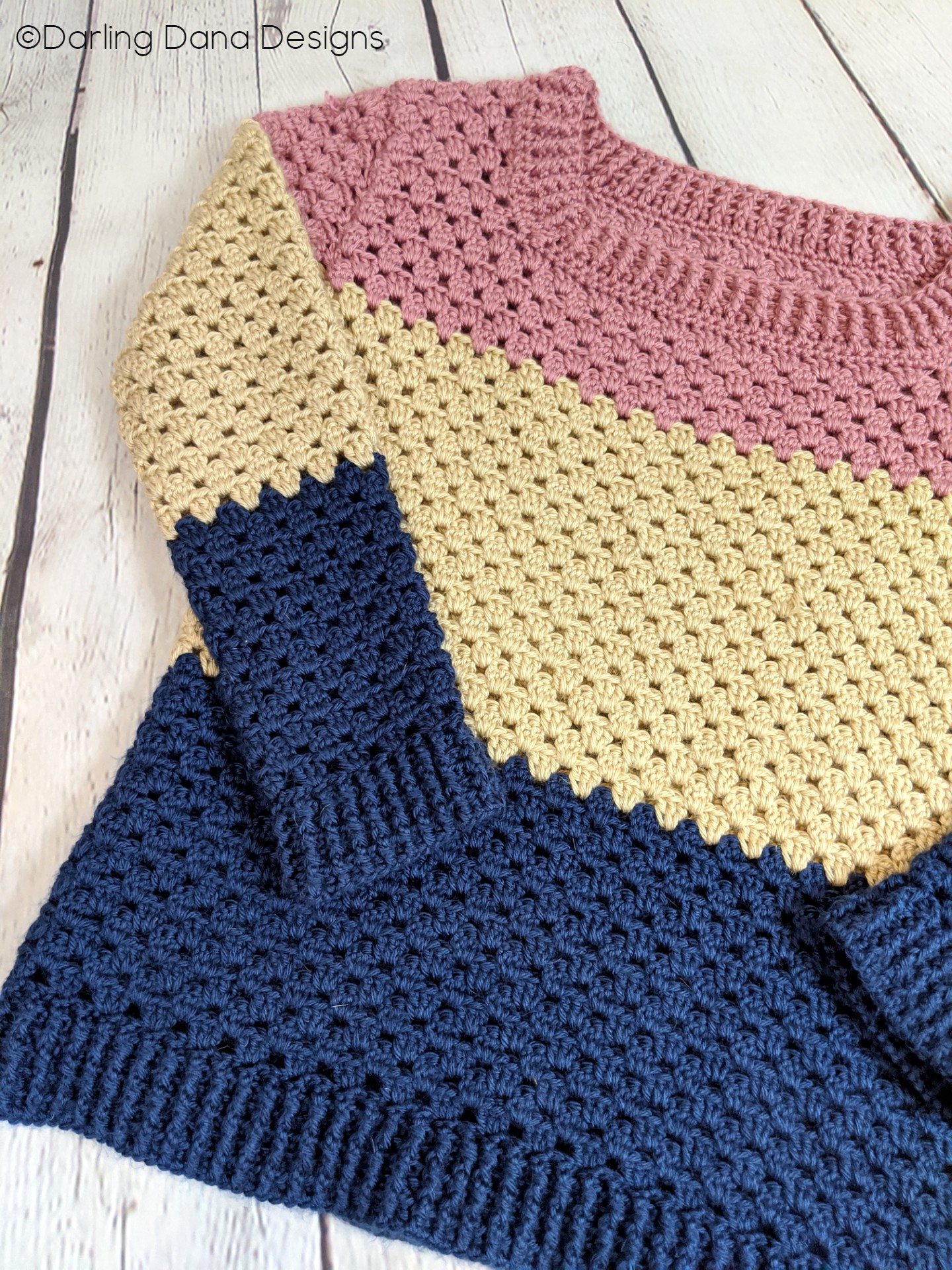 Cozy Color Block Sweater (Free Crochet Pattern)