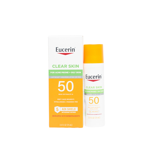 Eucerin Clear Skin Lightweight Sunscreen Lotion For Face, Spf 50 ...