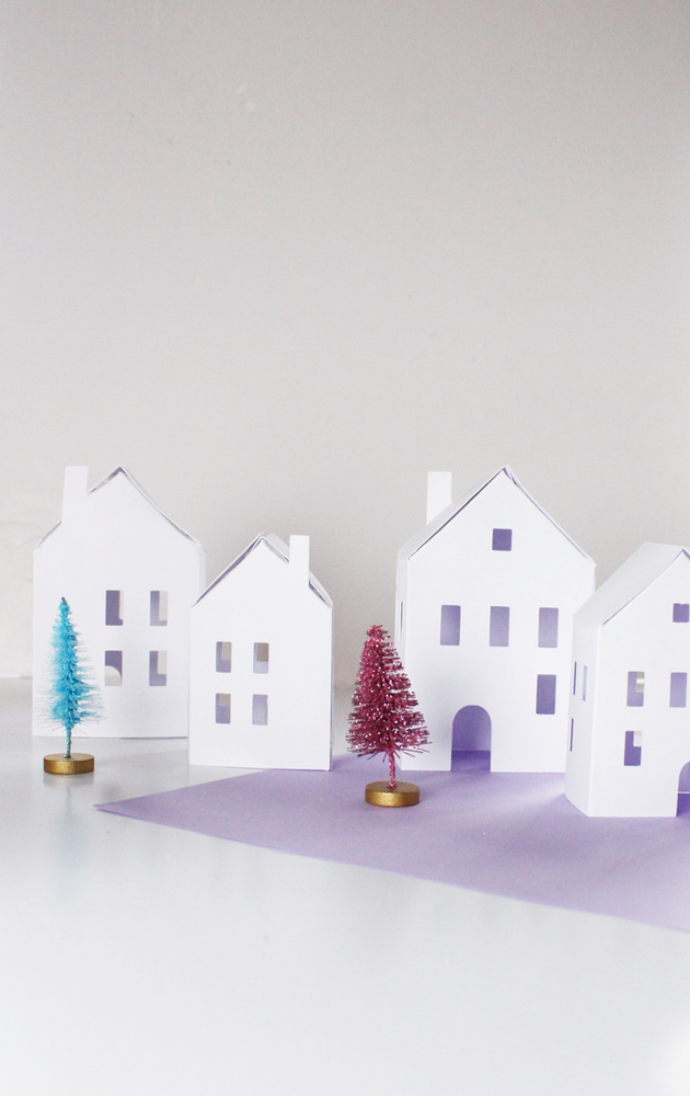 Day One | DIY Paper Village | 12 days of Christmas crafts