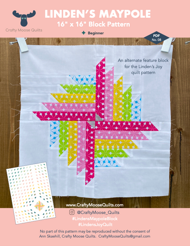 PDF Linden's Maypole Block Pattern | Crafty Moose Quilts