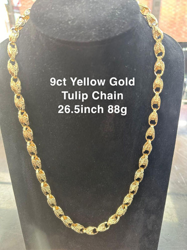 9ct Yellow Gold Tulip Chain | Gold Workshop