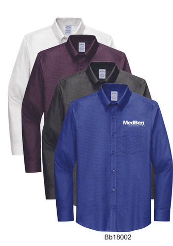 BB18002 - MedBen - Brooks Brothers® Wrinkle-Free Stretch Nailhead Shirt ...