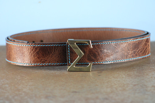 American Bison Leather Insignia Belt | Sigma Statement