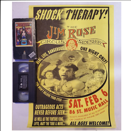 JIM ROSE Circus Sideshow VHS + Vintage Poster! | CAVITY CuriosityShop