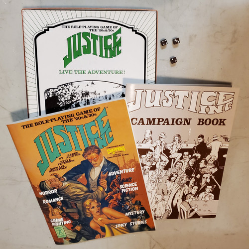 1984 JUSTICE INC Box + 2 Books - RPG Game (HERO GAMES) | CAVITY ...