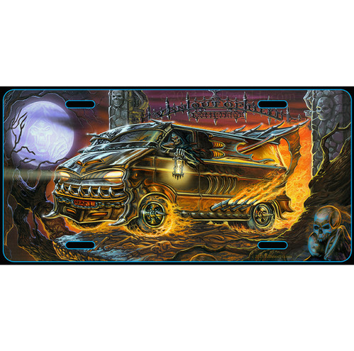 Van Out of Hell License Plate | Art of Ed Beard Jr