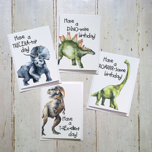 Dinosaur Birthday cards | Nix Rowan