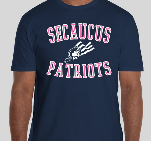 Secaucus Patriots Pink Logo T-Shirt | Patriot Pop Up Shop