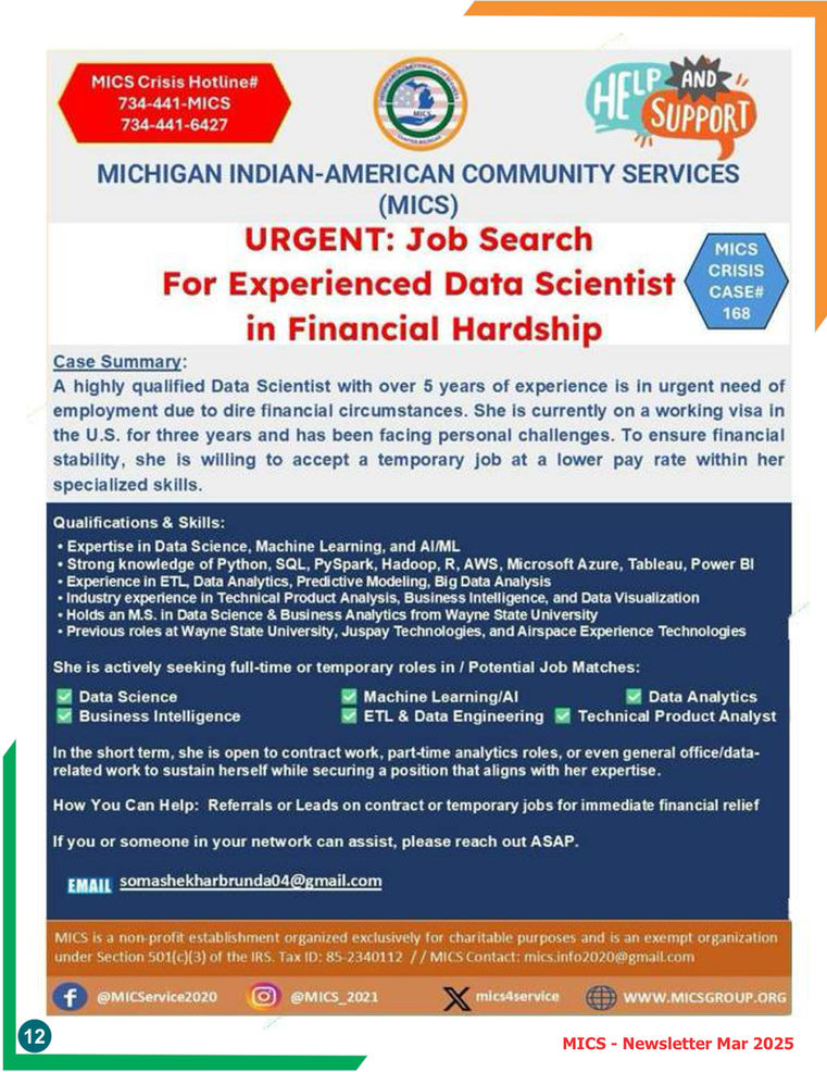 MICHIGAN INDIAN COMMUNITY SERVICE