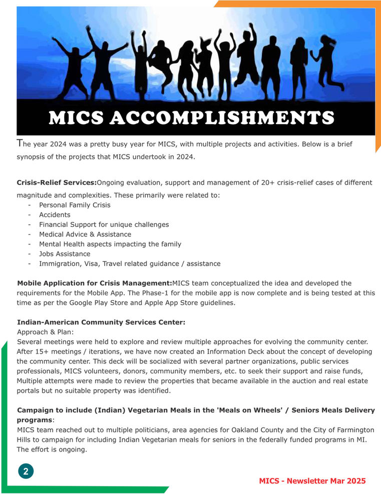 MICHIGAN INDIAN COMMUNITY SERVICE