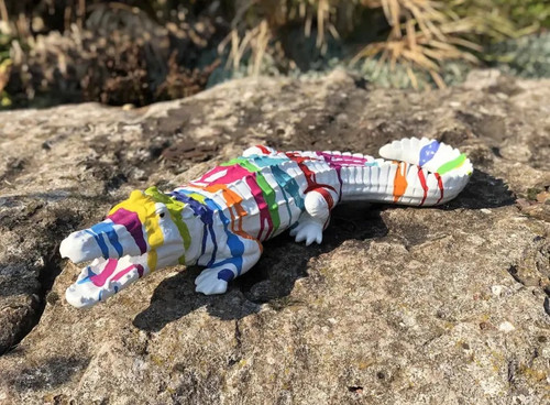 Crocodile Trash Blanc Multicolor 72 cm | La Batisse | Boutique La ...