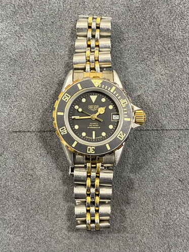 👍 Ladies Vintage TAG HEUER 1000 980.018 28mm Gold Submariner Style Dive ...