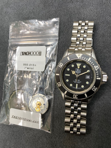 👍 Ladies Vintage TAG HEUER 1000 980.015 Black Submariner Style Dive ...