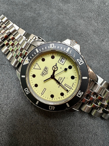 👍 Vintage TAG HEUER 1000 980.113 Lume Dial Submariner Night Diver Style ...