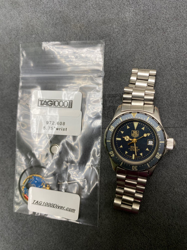 👍 Ladies Vintage TAG HEUER 2000 972.608 28mm Moondust Submarine Dive ...