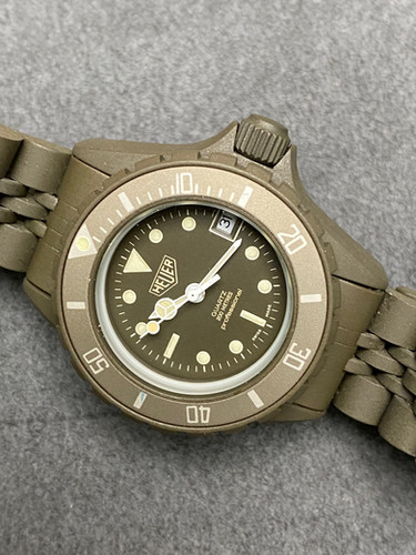 👍Vintage Small 28mm Ladies Tag Heuer 981.008 Olive 981.006-ish Oyster ...