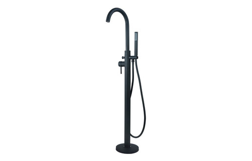 Pescal Floor Standing Bath/Shower Mixer - Matt Black