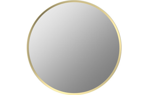 Kent 600mm Round Bathroom Mirror- Brushed Brass