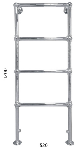 JIS Sussex Fletching Floor to Wall Designer Heated Towel Rail (1200 x ...