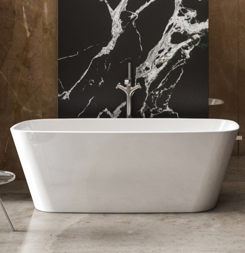 Charlotte Edwards Mimas Freestanding Bath Gloss White 1700x750x590mm